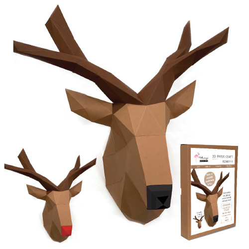 Reindeer papercraft kit gift set - Cards and Gift Wrap - Gift ideas