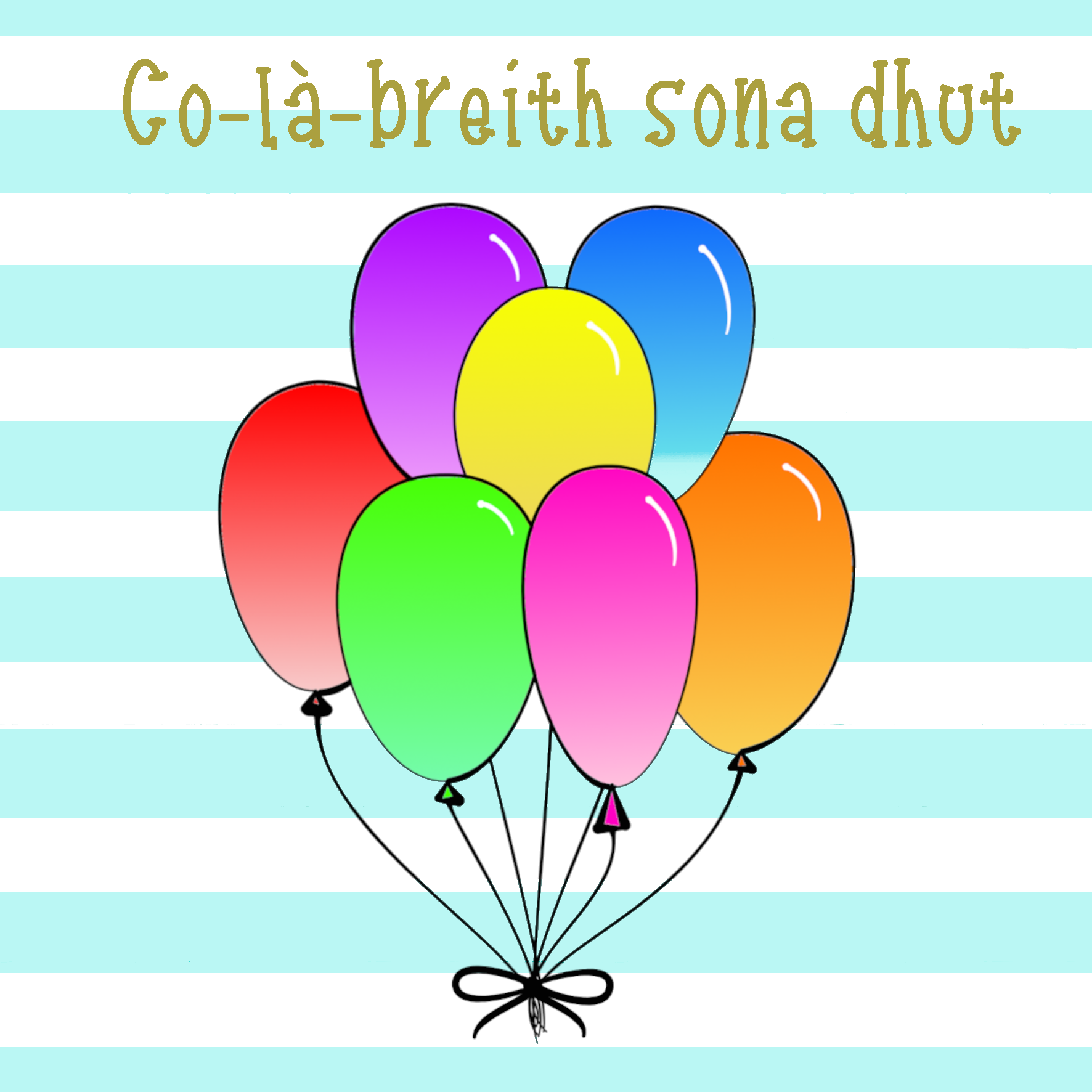 Co-là-breith Sona Dhut Gaelic Birthday Card